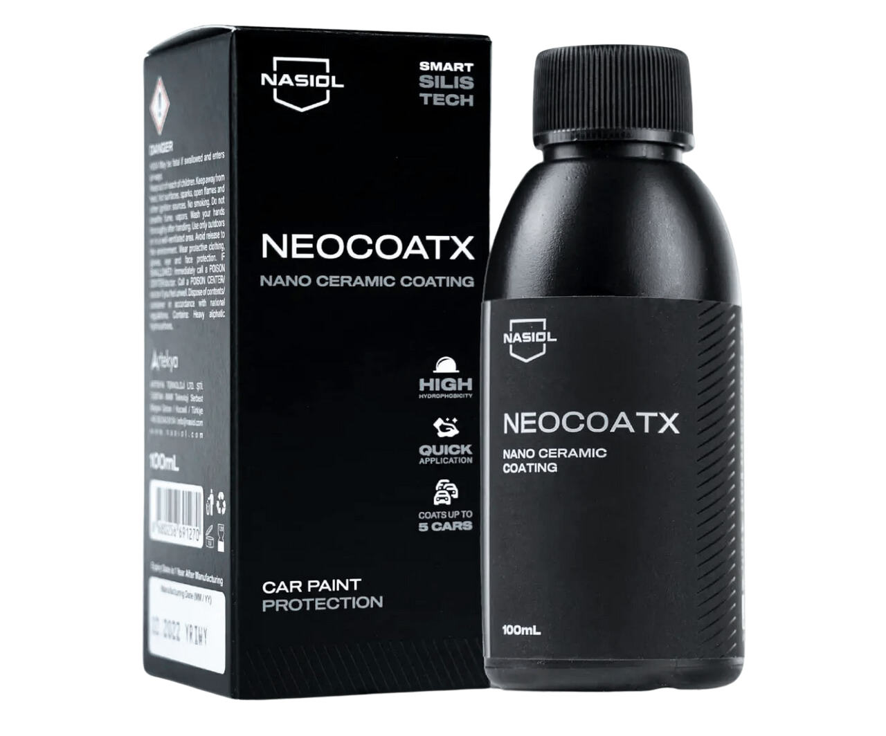 NASIOL - NeoCoat X - Nano Ceramic Coating - 1 Year Protection - 100ml ...